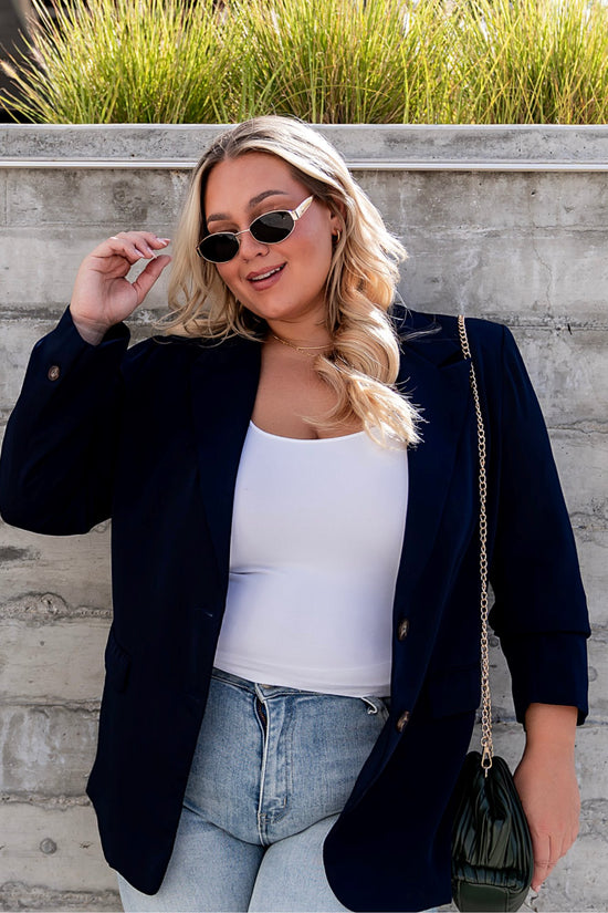 Jessie Blazer In Navy Holley Girl