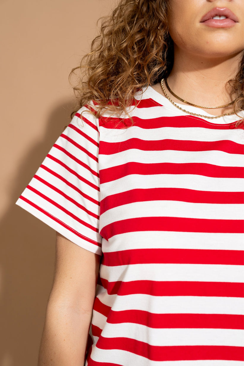 Cherry Stripe Tee - FINAL SALE – Holley Girl