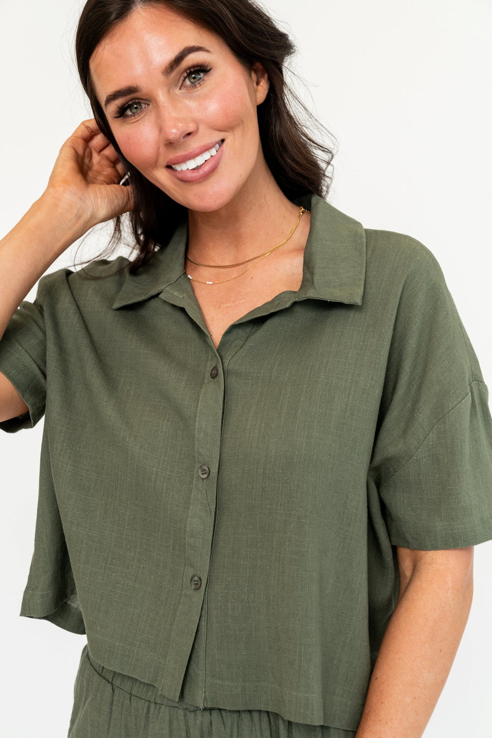 Gabbie Top in Olive - FINAL SALE – Holley Girl